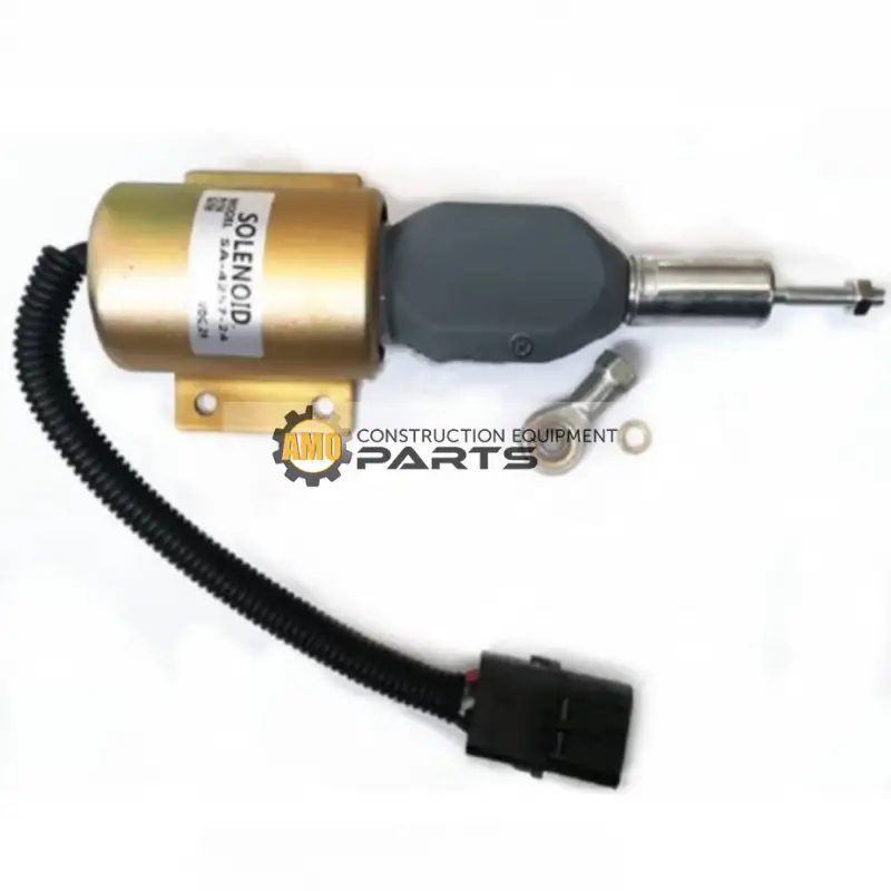 24V Fuel Shutdown Solenoid Valve for John Deere Excavator 120 160LC ...